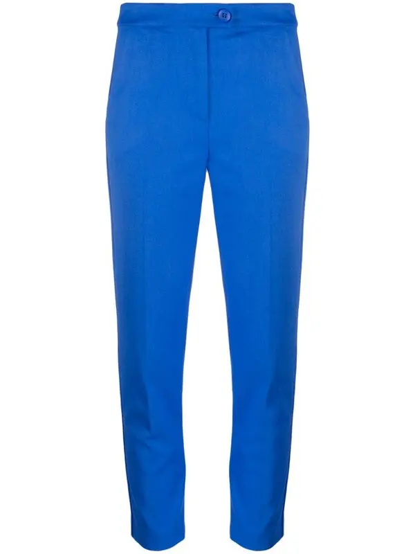 Patrizia Pepe Flannel Cigarette Trousers - Blue