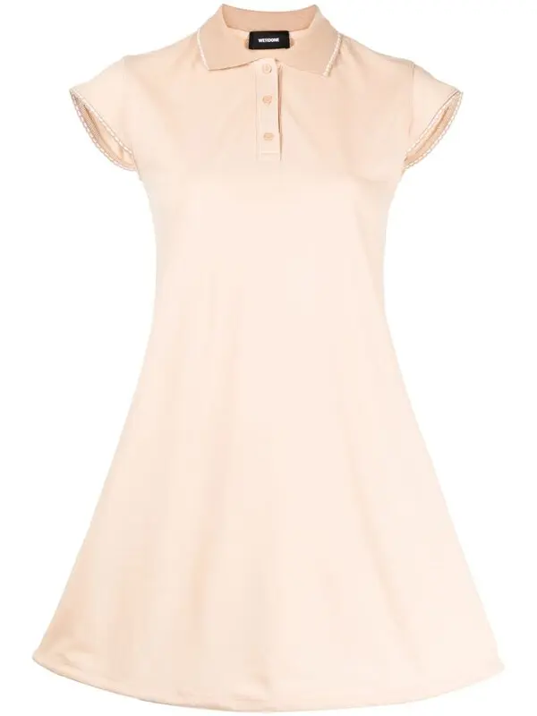 We11Done Contrasting Trim Flared Dress