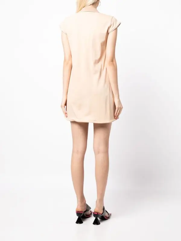 We11Done Contrasting Trim Flared Dress