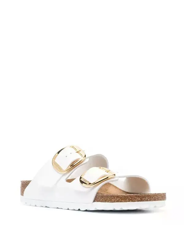 BIRKENSTOCK Arizona Big Buckle Leather Sandals - White