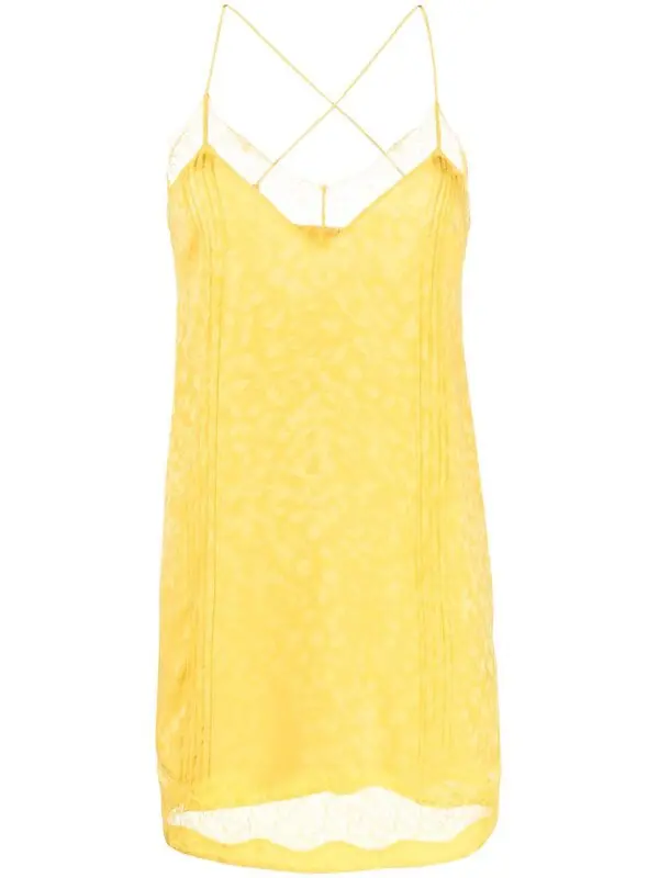 Zadig&Voltaire Lace-trimmed Leopard Jacquard Minidress