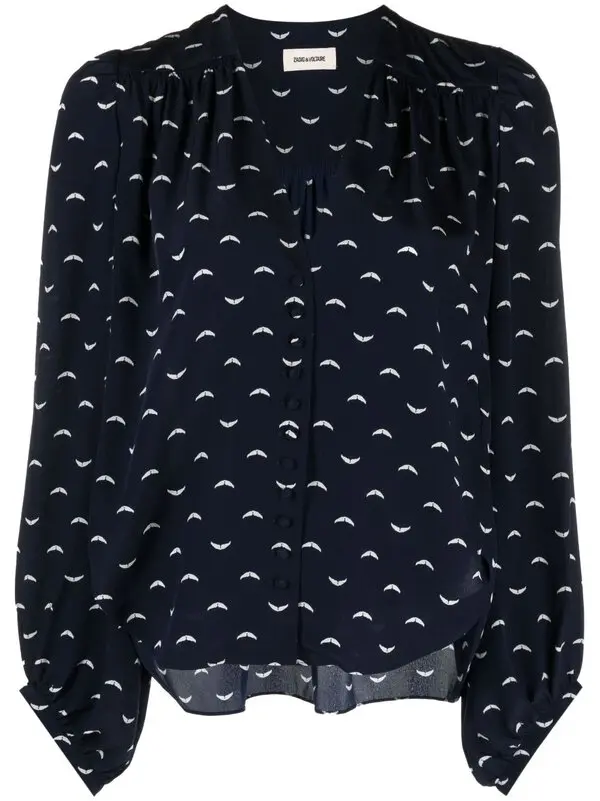 Zadig&Voltaire Graphic-print Long-sleeved Blouse