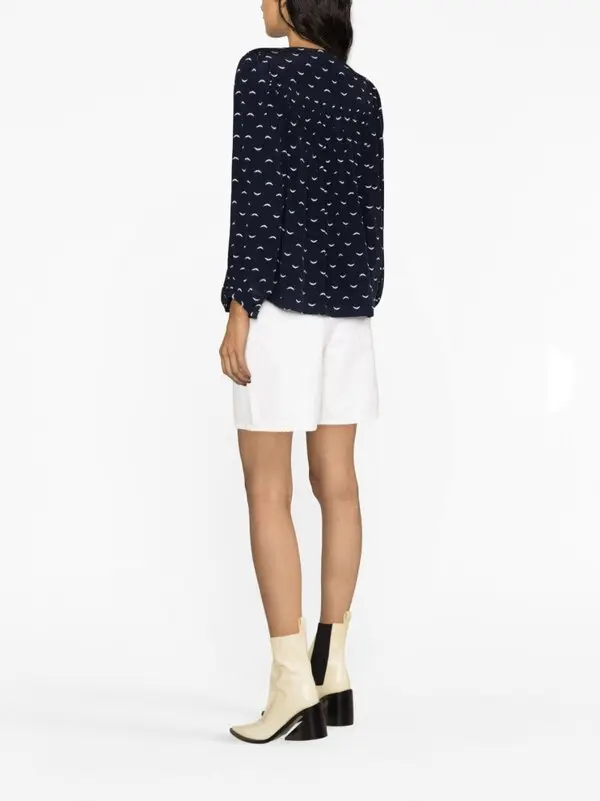 Zadig&Voltaire Graphic-print Long-sleeved Blouse