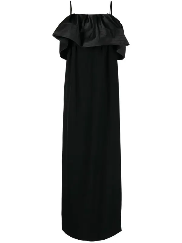 Dice Kayek Satin-finish Ruffled Maxi Dress