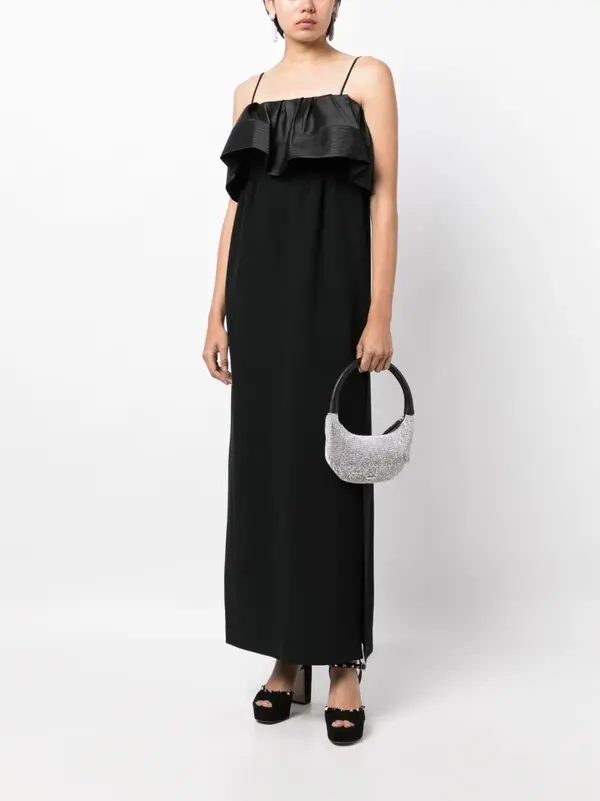 Dice Kayek Satin-finish Ruffled Maxi Dress