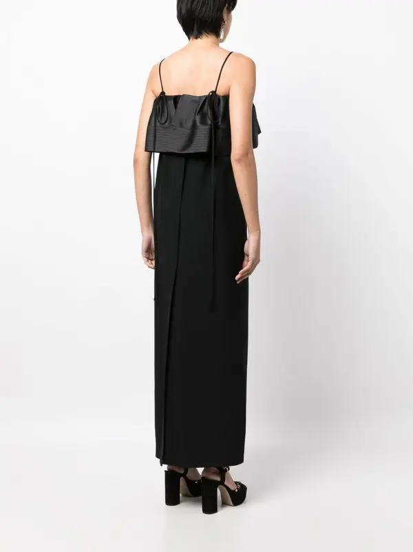 Dice Kayek Satin-finish Ruffled Maxi Dress