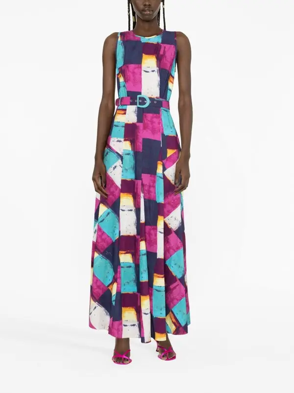 Diane Von Furstenberg Elliot Geometric-print Maxi Dress