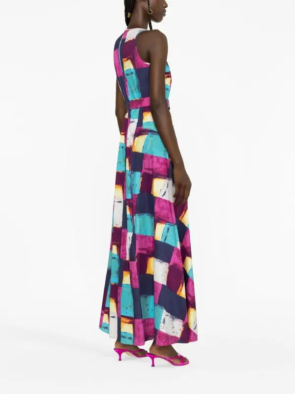 Diane Von Furstenberg Elliot Geometric-print Maxi Dress