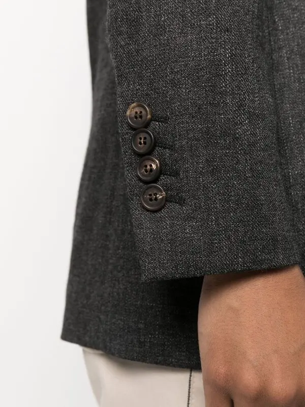 Brunello Cucinelli Mélange-effect Double-breasted Blazer
