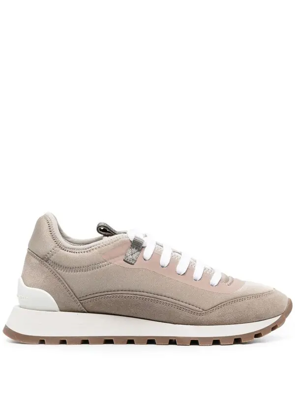 Brunello Cucinelli Monili-detail Suede Sneakers