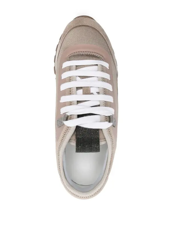 Brunello Cucinelli Monili-detail Suede Sneakers