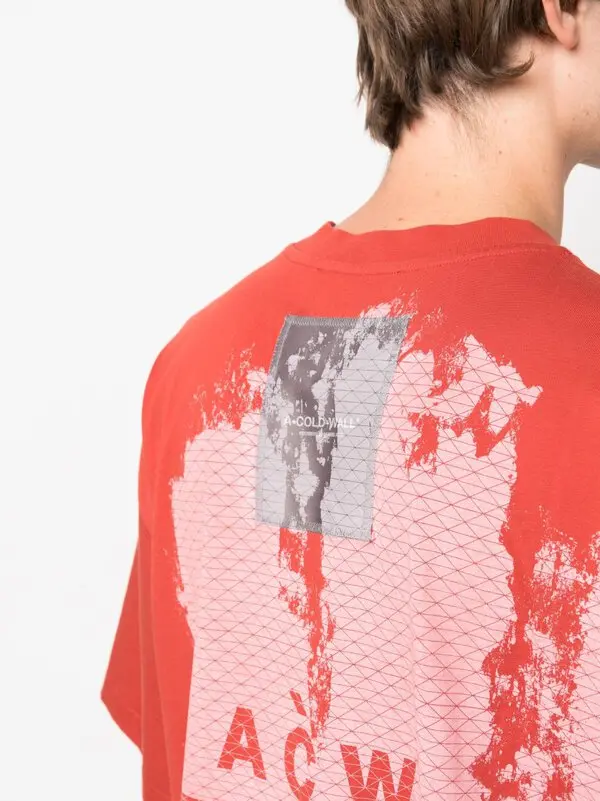 A-COLD-WALL* Brush Stroke-print T-shirt - Red