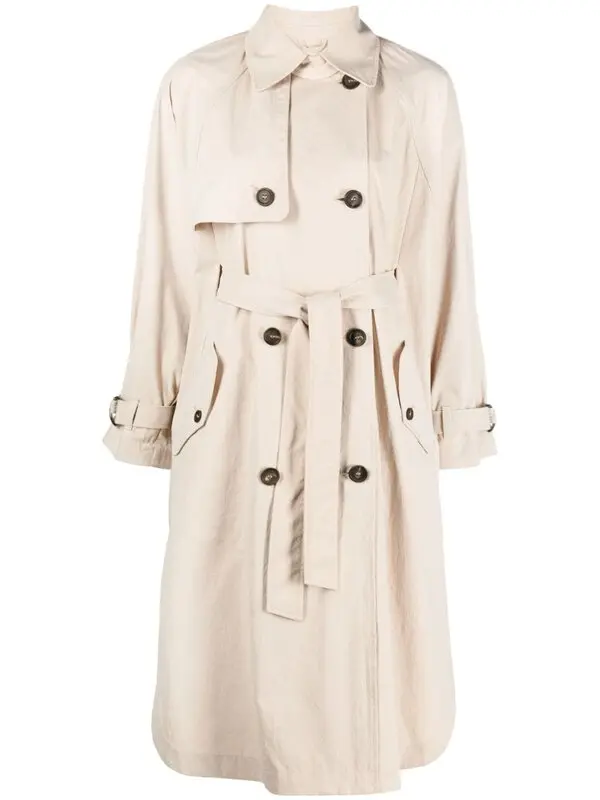 Brunello Cucinelli Buttoned Trench Coat