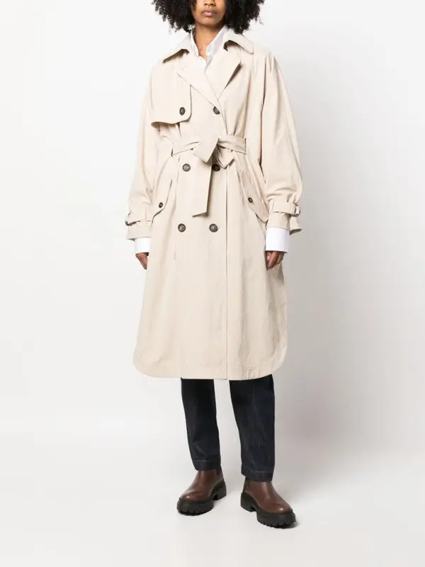 Brunello Cucinelli Buttoned Trench Coat