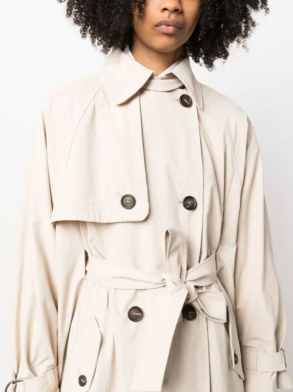 Brunello Cucinelli Buttoned Trench Coat
