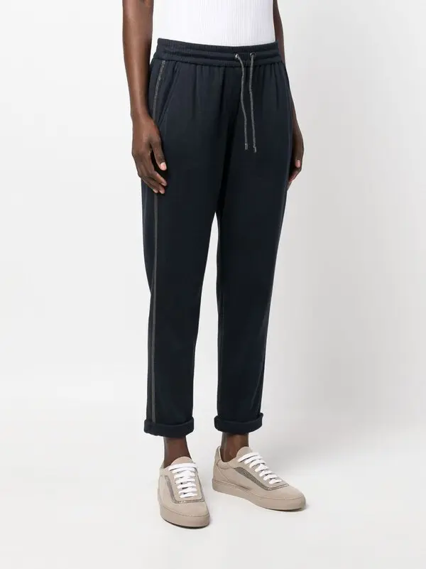 Brunello Cucinelli Cropped Drawstring-waistband Trousers