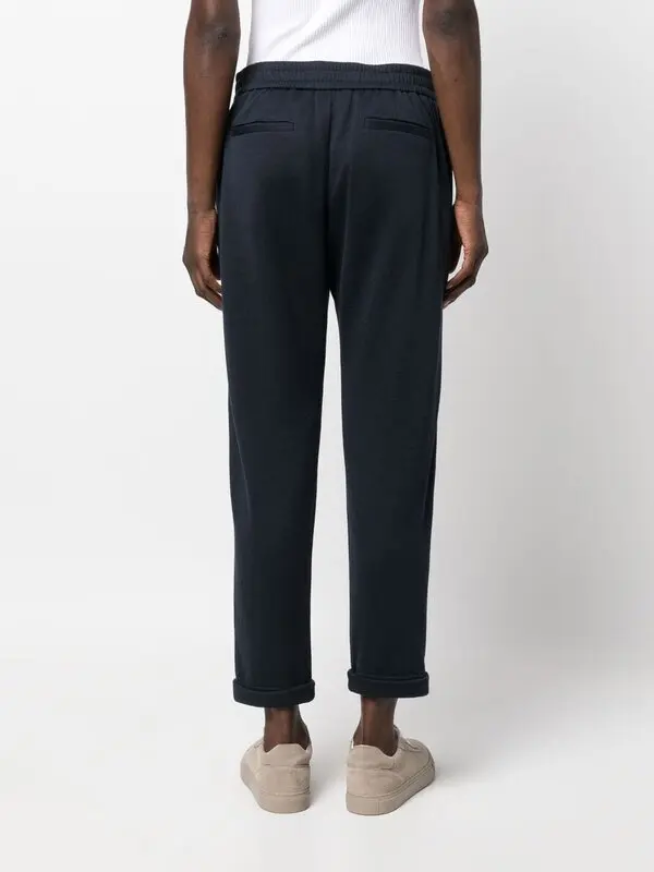 Brunello Cucinelli Cropped Drawstring-waistband Trousers