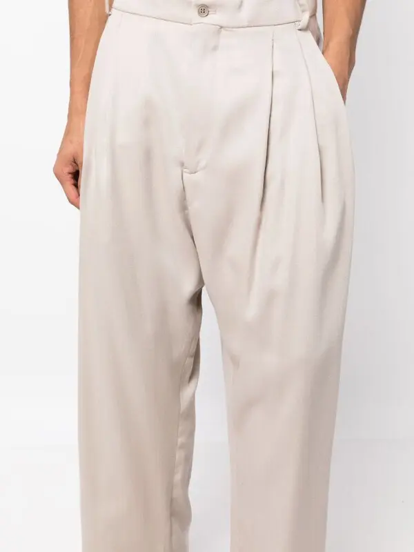 HED MAYNER Pleated Straight-leg Trousers