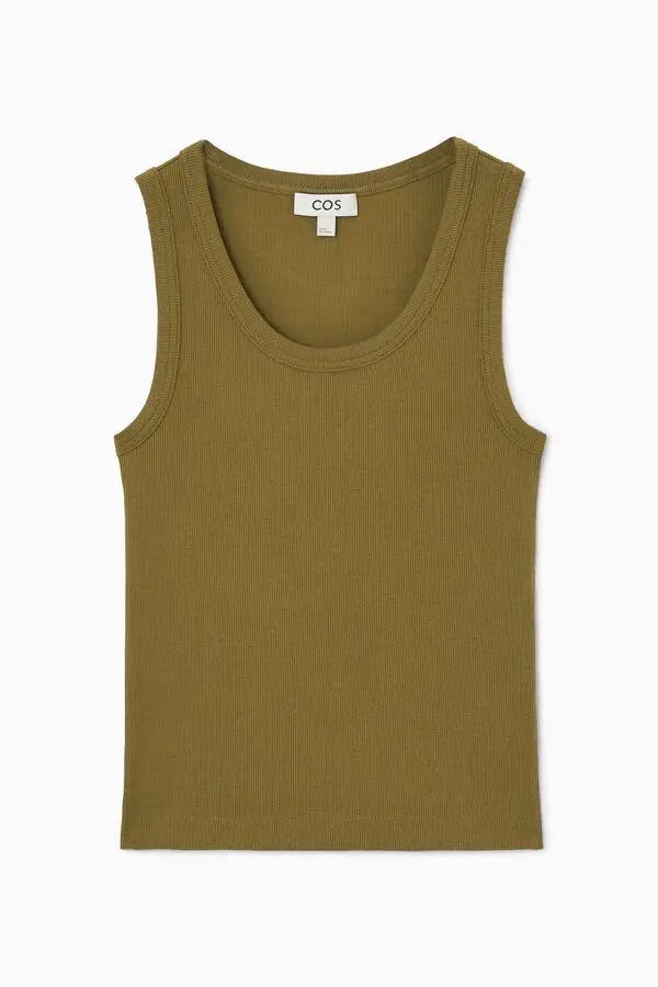 Cos Scoop-neck Ribbed Tank Top