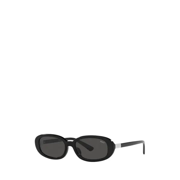 Ralph Lauren Polo Oval Sunglasses - Shiny Black