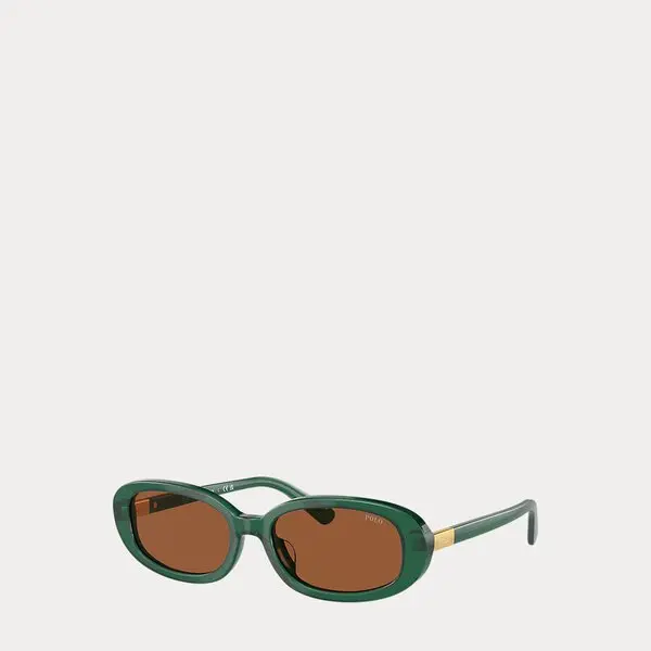 Ralph Lauren Polo Oval Sunglasses - Shiny Transparent Green