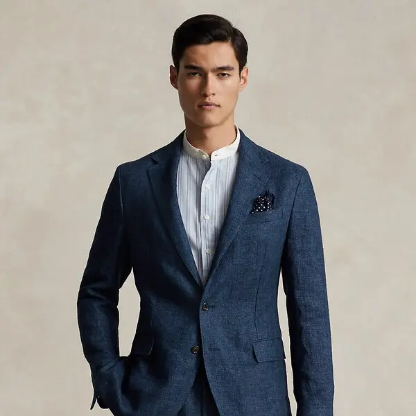 Ralph Lauren Polo Soft Linen Herringbone Suit Jacket