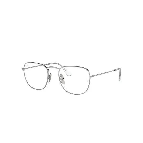 Ray-ban Frank Titanium Optics Eyeglasses Frame Clear Lenses - Silver