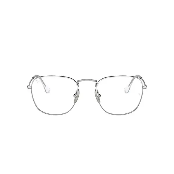 Ray-ban Frank Titanium Optics Eyeglasses Frame Clear Lenses - Silver