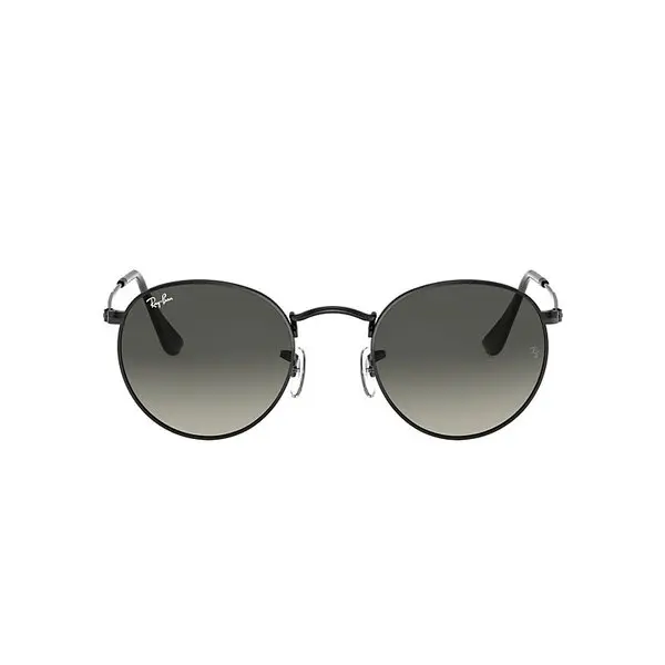 Ray-ban Round Flat Lenses Sunglasses - Black