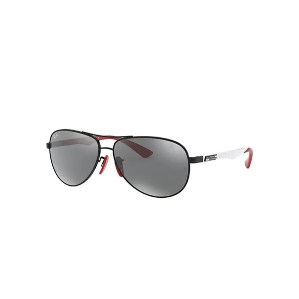 Ray-ban Scuderia Ferrari Collection Aviator Sunglasses - Black