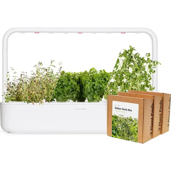 CLICK AND GROW Smart Garden 9 Big Italian Herb Kit - White