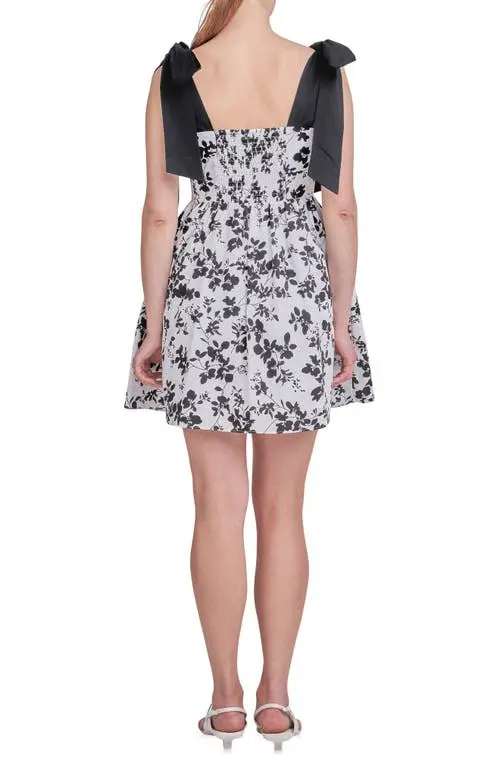 Endless Rose Floral Print Mini Dress With Bow Straps