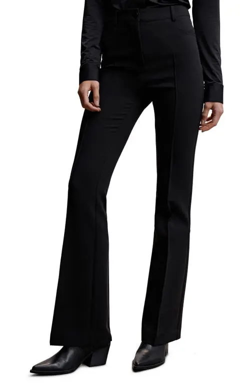 Mango Pleated Flare Trousers