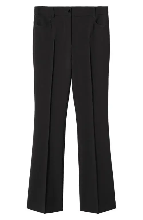 Mango Pleated Flare Trousers
