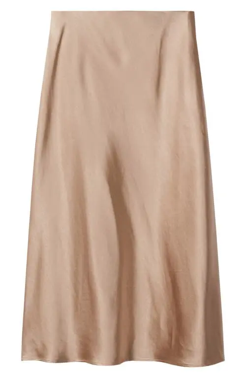 Mango Satin Midi Skirt
