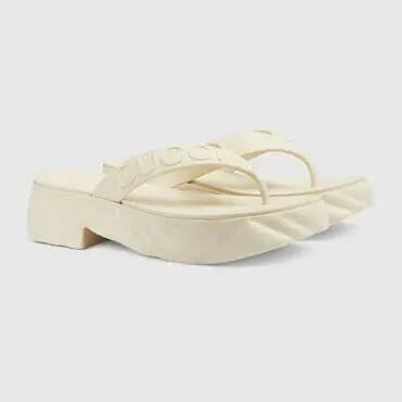 Gucci Thong Platform Sandal Rubber