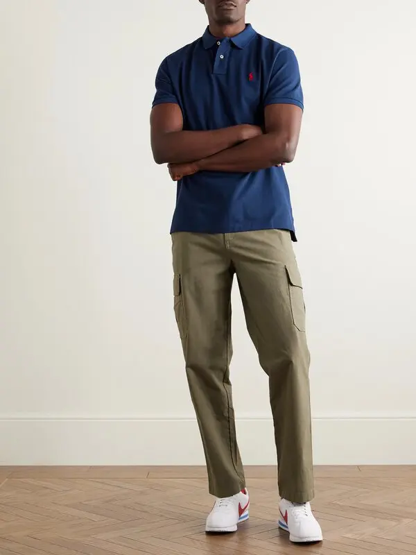 Polo Ralph Lauren Slim-fit Cotton-piqué Polo Shirt - Blue