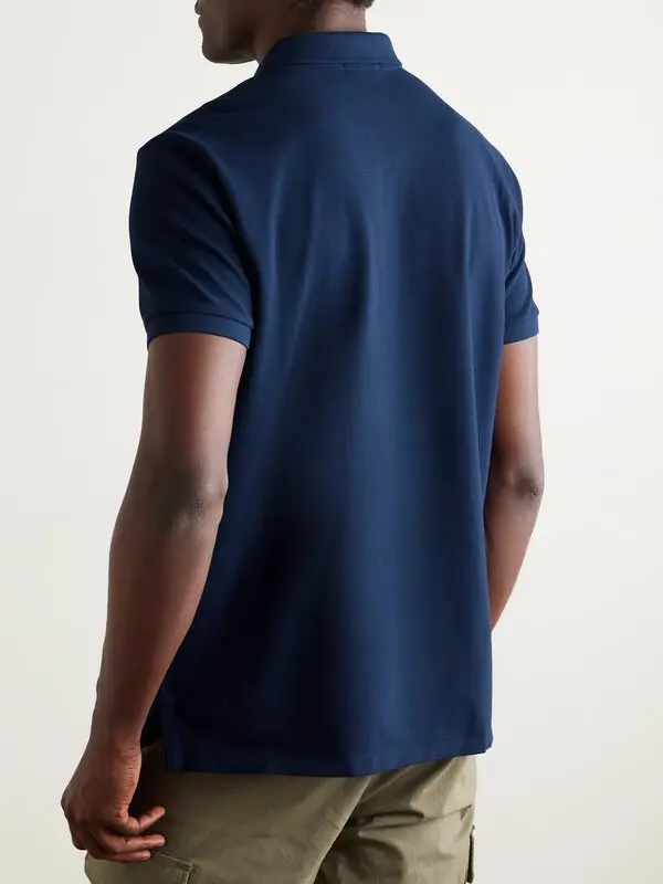 Polo Ralph Lauren Slim-fit Cotton-piqué Polo Shirt - Blue
