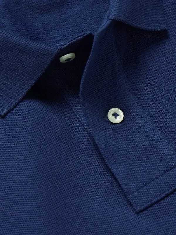 Polo Ralph Lauren Slim-fit Cotton-piqué Polo Shirt - Blue