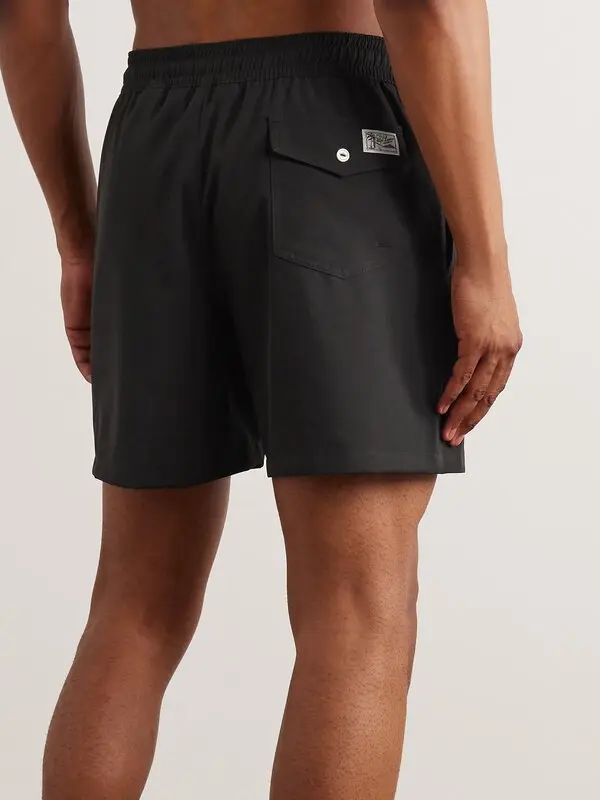Polo Ralph Lauren Traveler Straight-leg Mid-length Swim Shorts - Black
