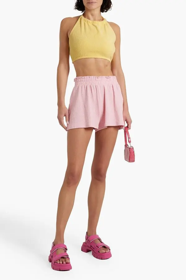 Terry Towelling Il Passo Cropped Cottonterry Halterneck Top
