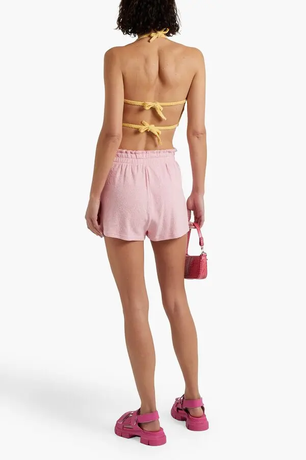 Terry Towelling Il Passo Cropped Cottonterry Halterneck Top
