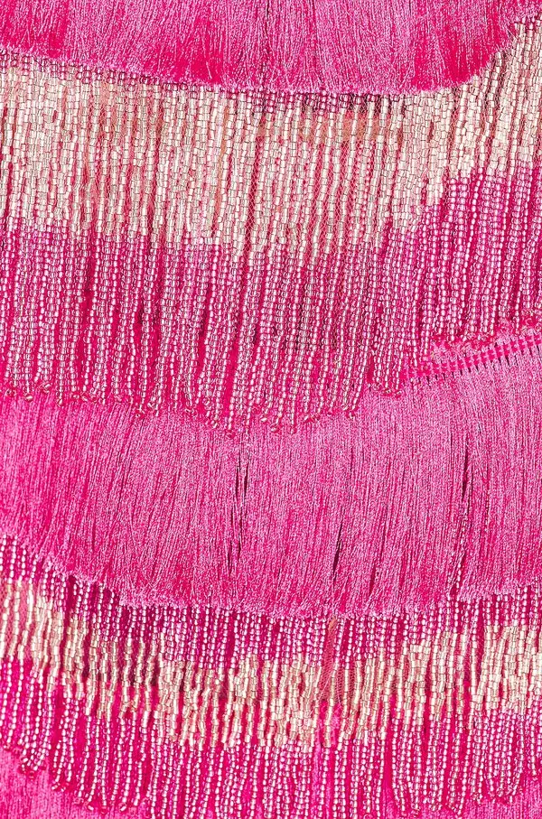 Patbo Halterneck Maxi Dress With Beaded Fringe In Fuchsia - 70% Off |  Editorialist