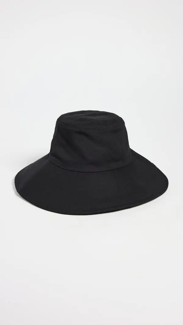 Jenni Kayne Black Wide Brim Women\'s Hat Jenni Kayne Cotton Canvas Sun Hat In Black - 50% Off  main image 2