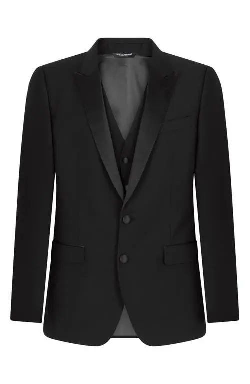 Dolce & Gabbana Regular Martini Fit 3-piece Wool Blend Tuxedo - Blue