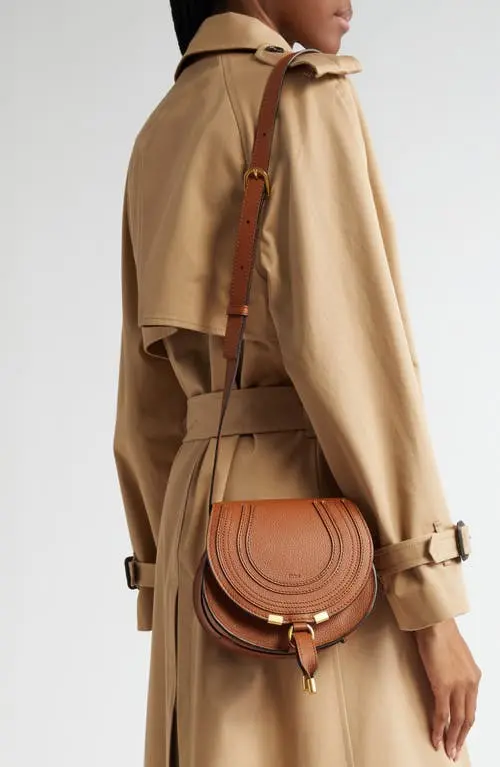 Chloé Small Marcie Leather Crossbody Bag - Tan