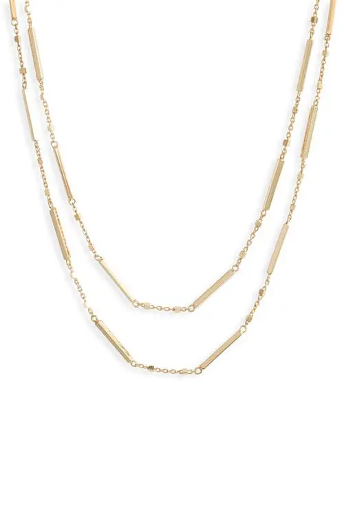 Jennifer Zeuner Jewelry Patti Double Chain Necklace - Yellow Gold