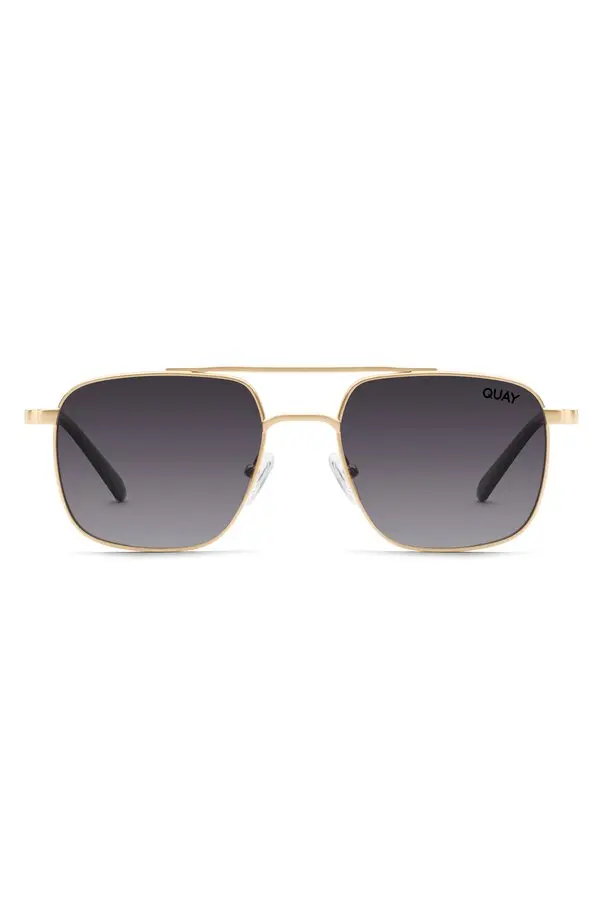 Quay Bodyguard Gold Sunglasses HIGH KEY Wire Frame Aviator Sunglasses – QUAY main image 4