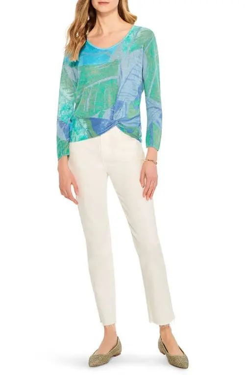 NIC+ZOE Full Bloom Knot Front Sweater