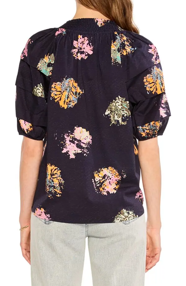NIC+ZOE Bright Spot Smocked Neck Top